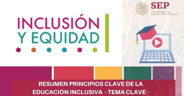 Resumen Principios clave de la educación inclusiva - TEMA CLAVE